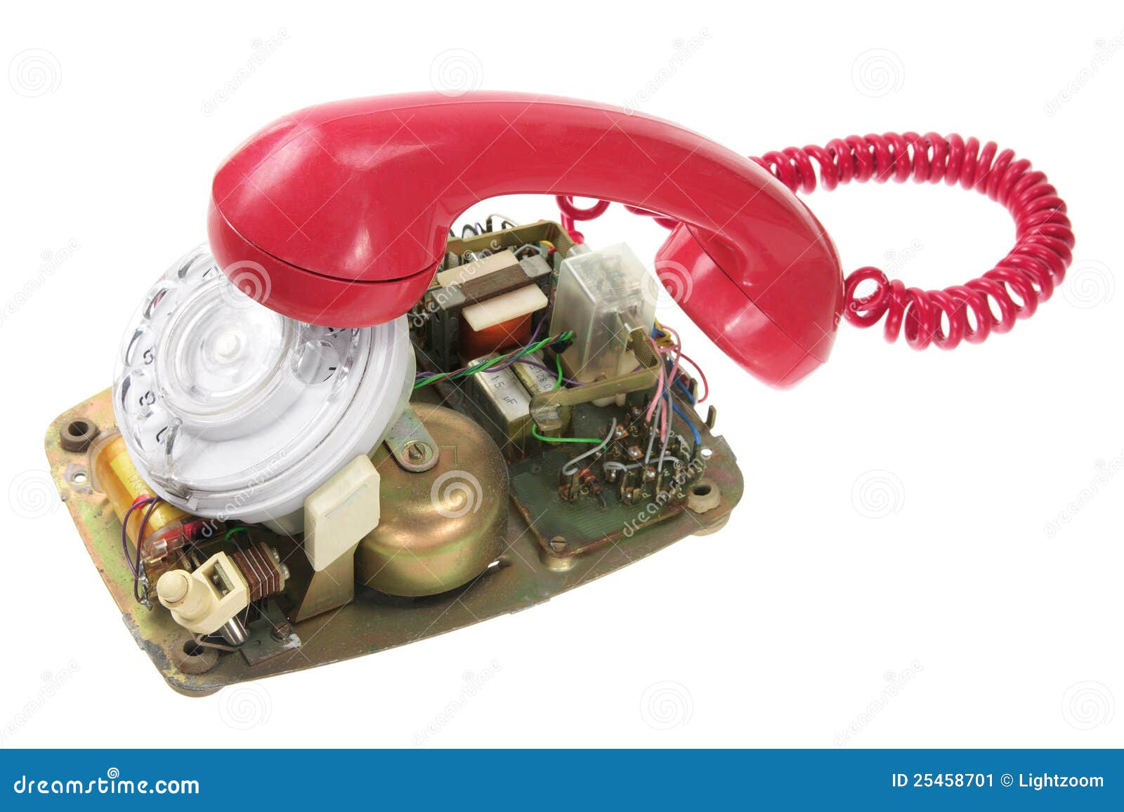 Broken Dial Phone stock image. Image of studio, technology - 25458701