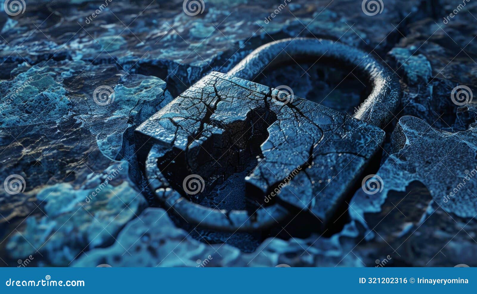 Broken Digital Lock: Symbol of Security Breach Stock Photo - Image of ...