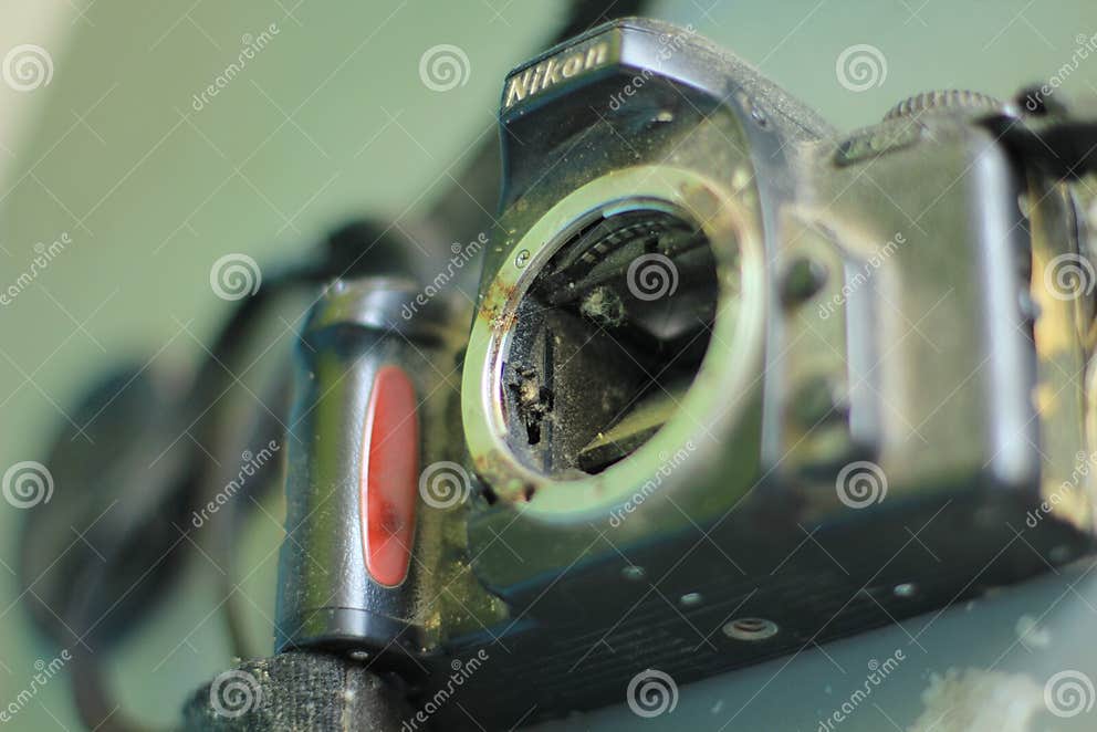 Broken and Disassembled Photo Camera Editorial Stock Image - Image of ...