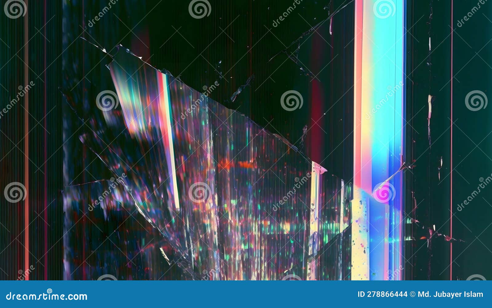 Broken Display Distorted Textured, RGB Glitch Color Noise Blue Pixel ...