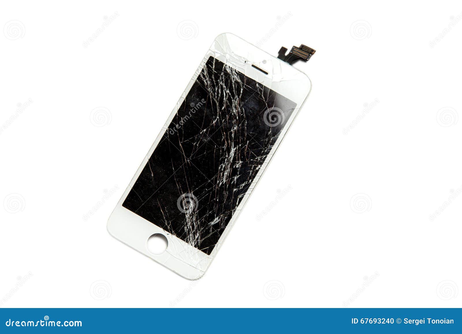 Broken Display of Mobile Phone Stock Photo - Image of cracks, break ...
