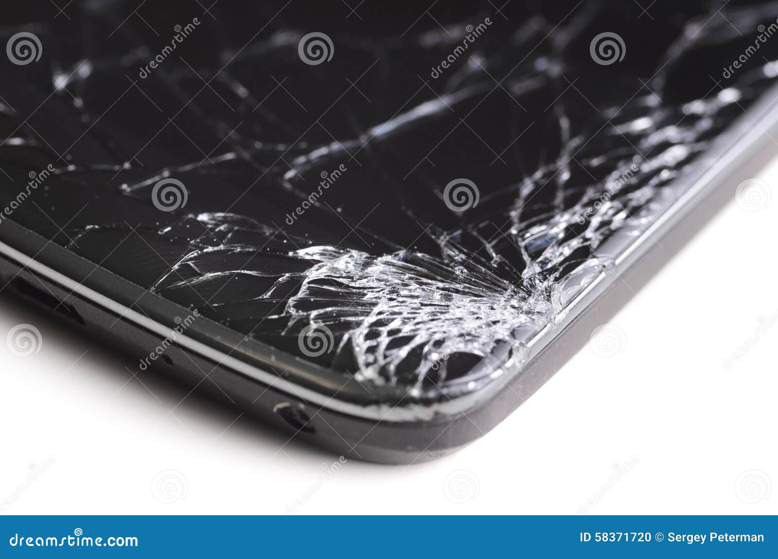 Broken display stock photo. Image of isolated, crashed - 58371720