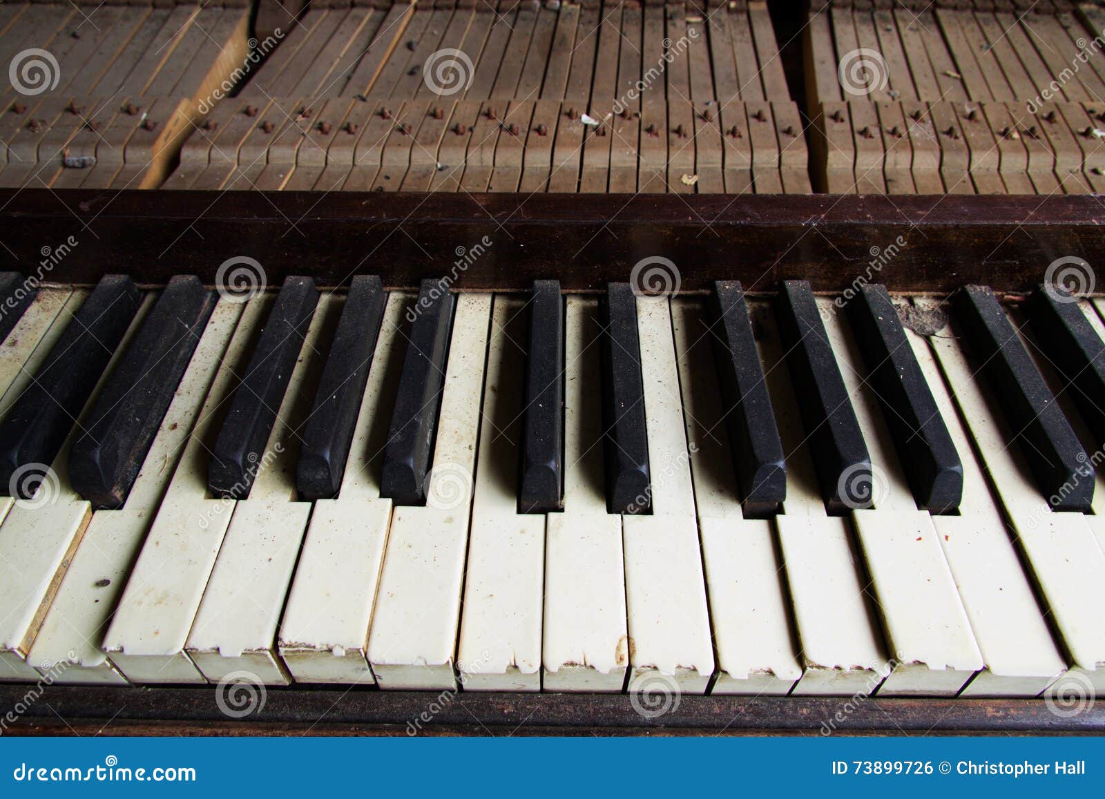 Broken Disused Piano with Damaged Keys Stock Photo - Image of music ...