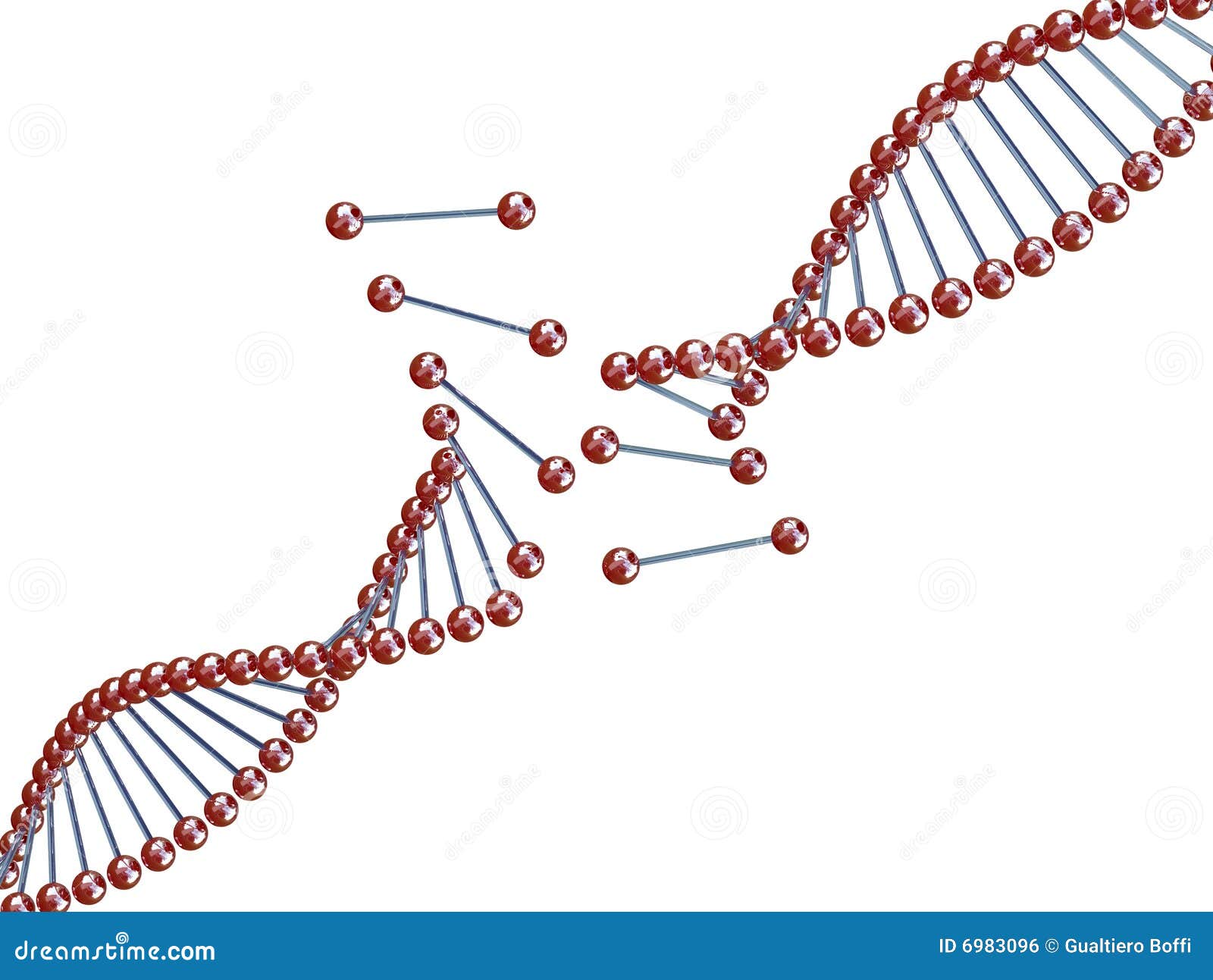 Broken dna stock illustration. Illustration of chain, biotechnology ...