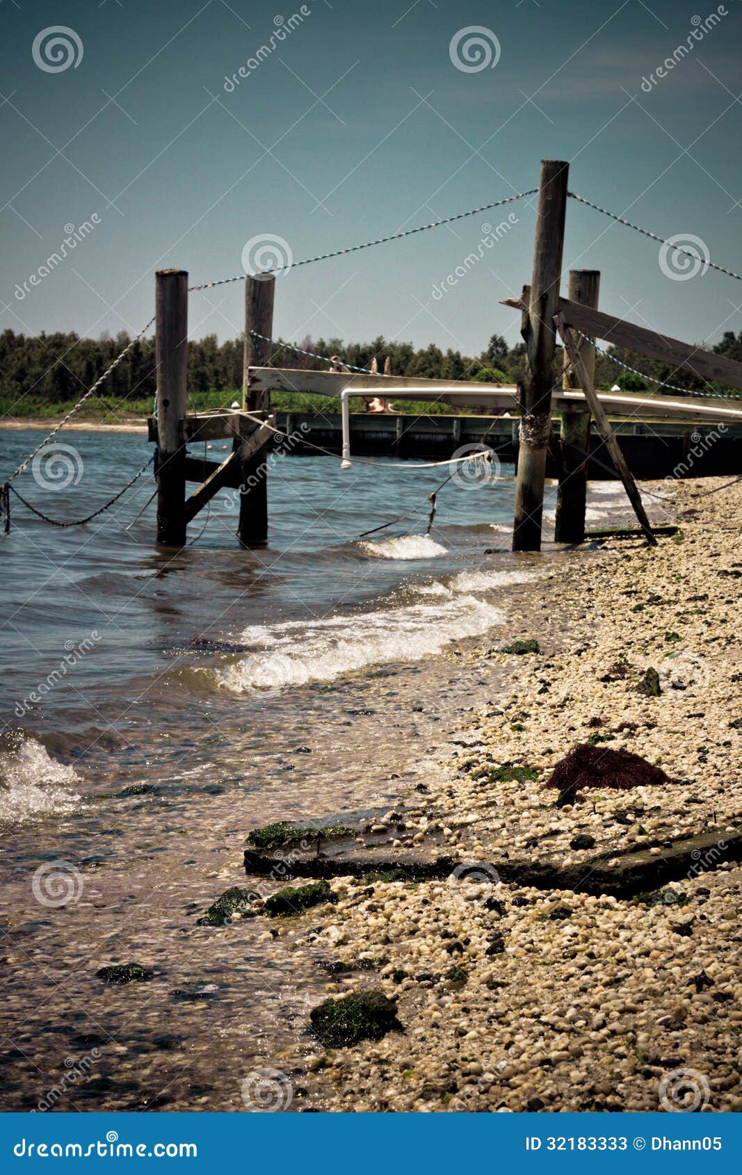 Broken dock stock image. Image of dock, ocean, blue, water - 32183333