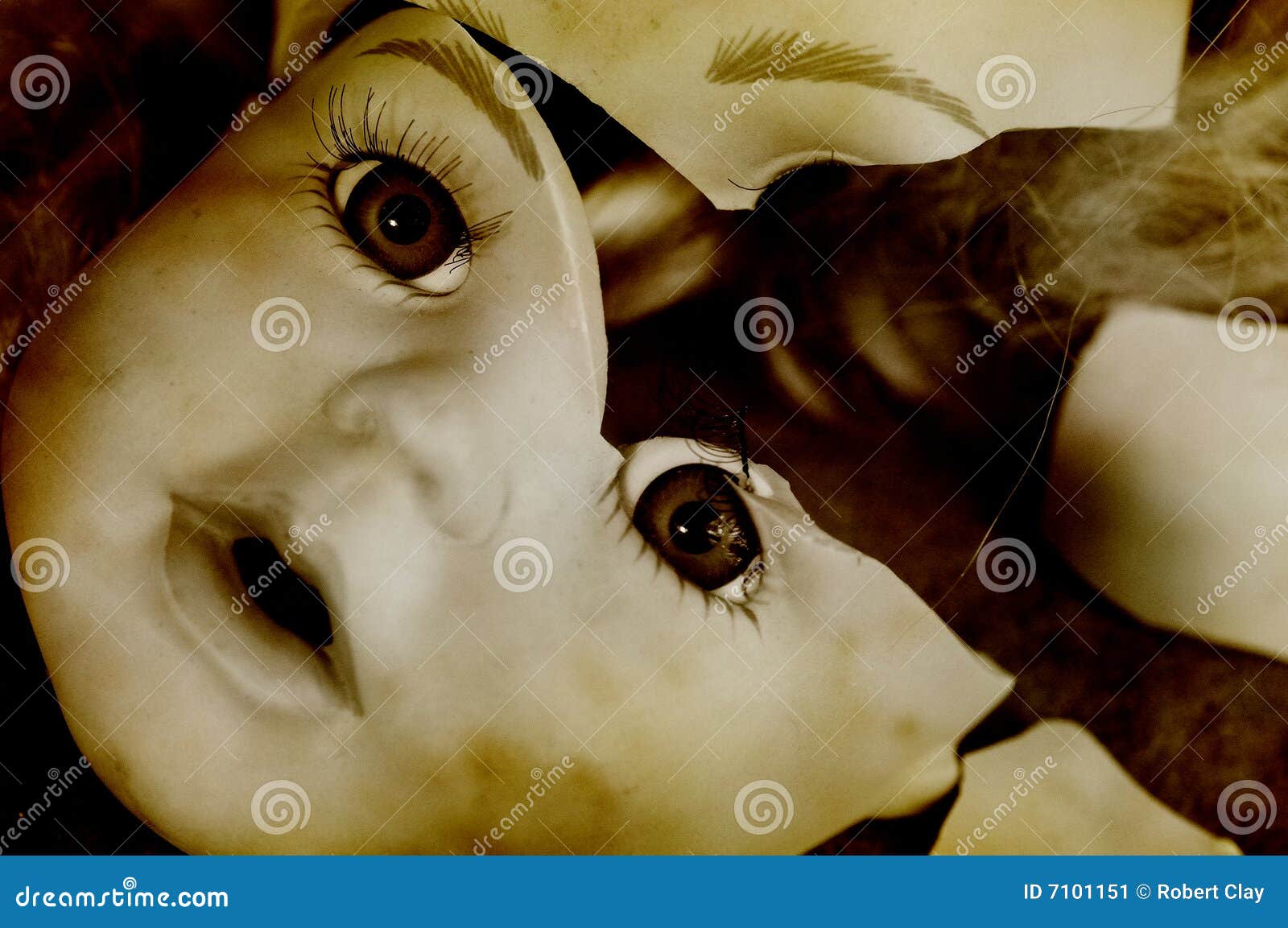 Broken Doll stock image. Image of lost, depressing, sepia - 7101151