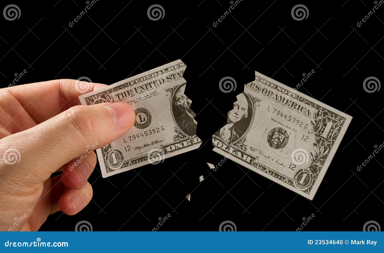 Broken Dollar stock photo. Image of crack, dollar, george - 23534640