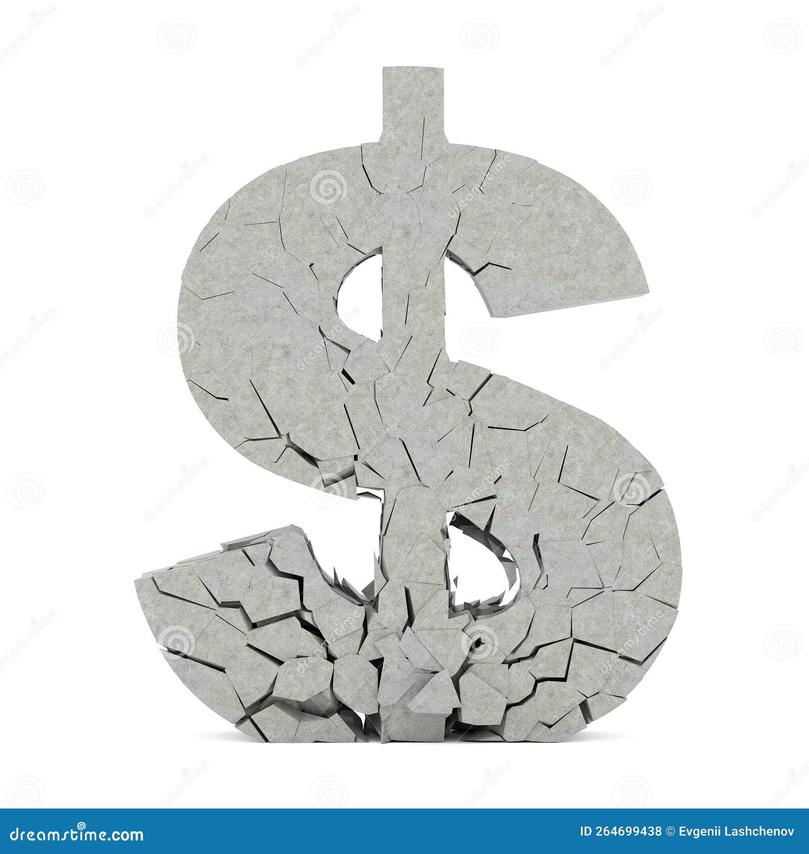 Broken Dollar Symbol Royalty-Free Stock Image | CartoonDealer.com #54520186