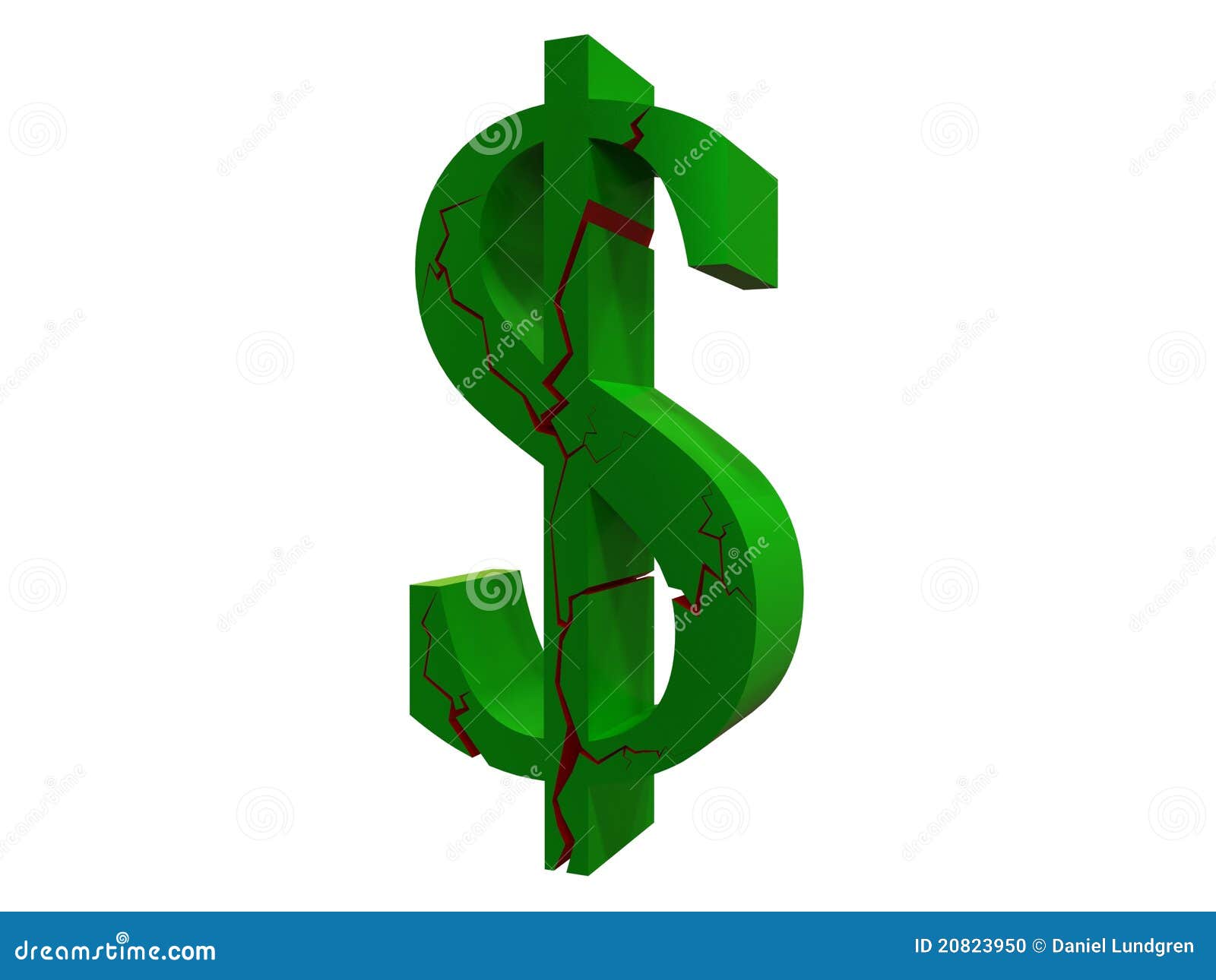 Broken Dollar Sign stock illustration. Illustration of abstract - 20823950