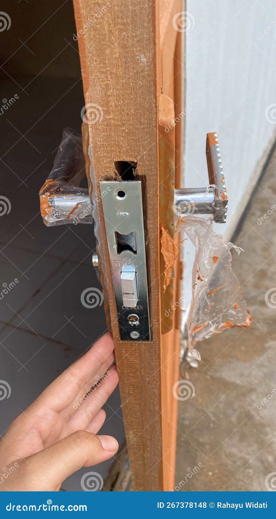 Broken door stock photo. Image of door, broken, house - 267378148