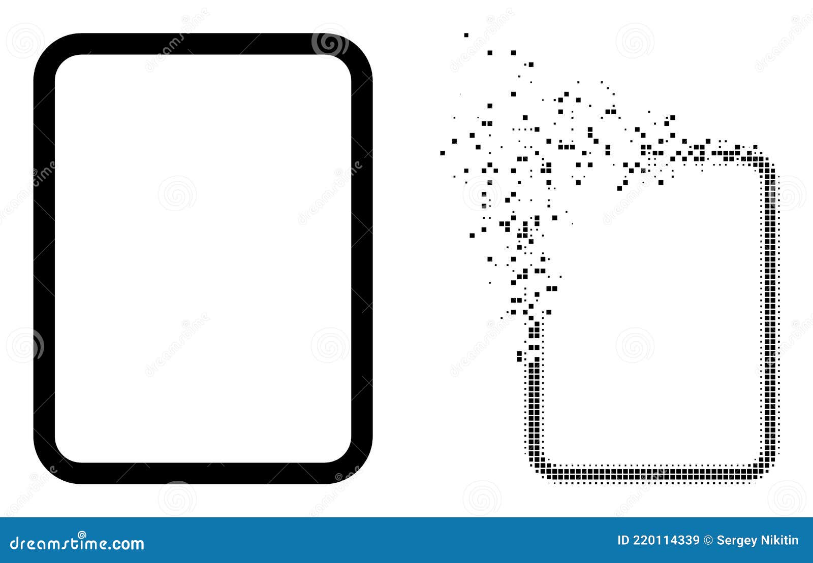 Broken Dot and Original Empty Page Icon Stock Vector - Illustration of ...