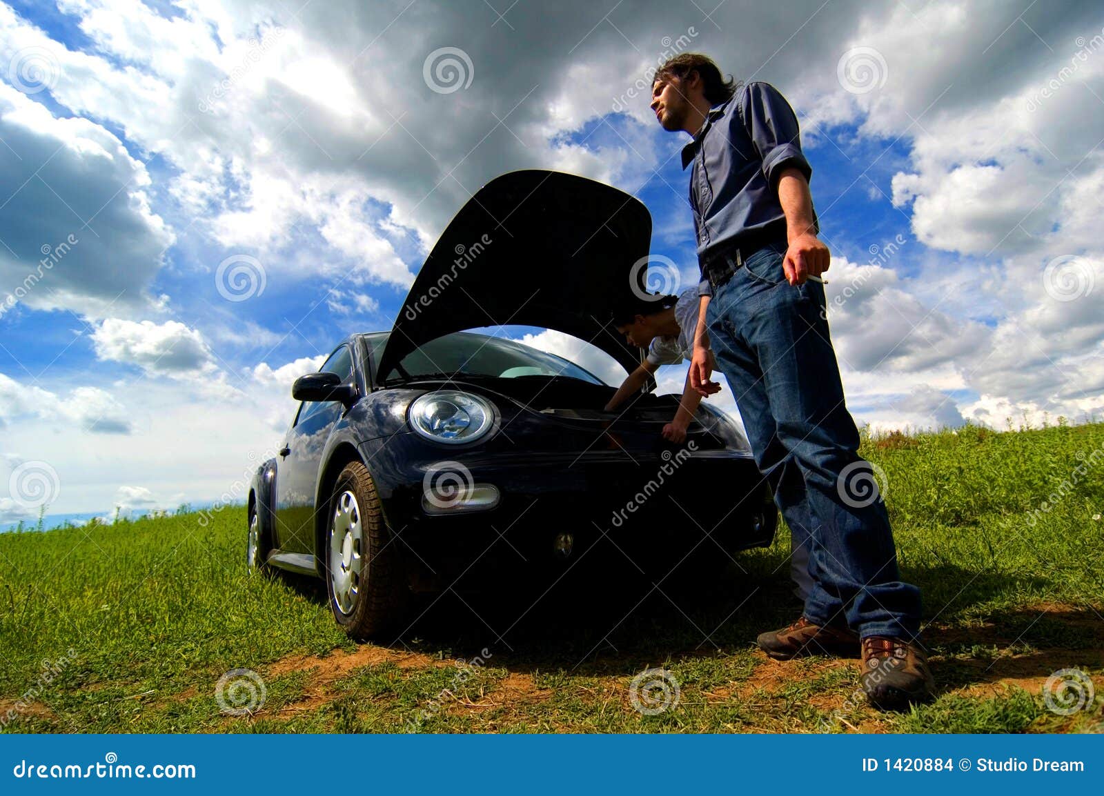 Broken Down Car stock photo. Image of broke, stranded - 1420884