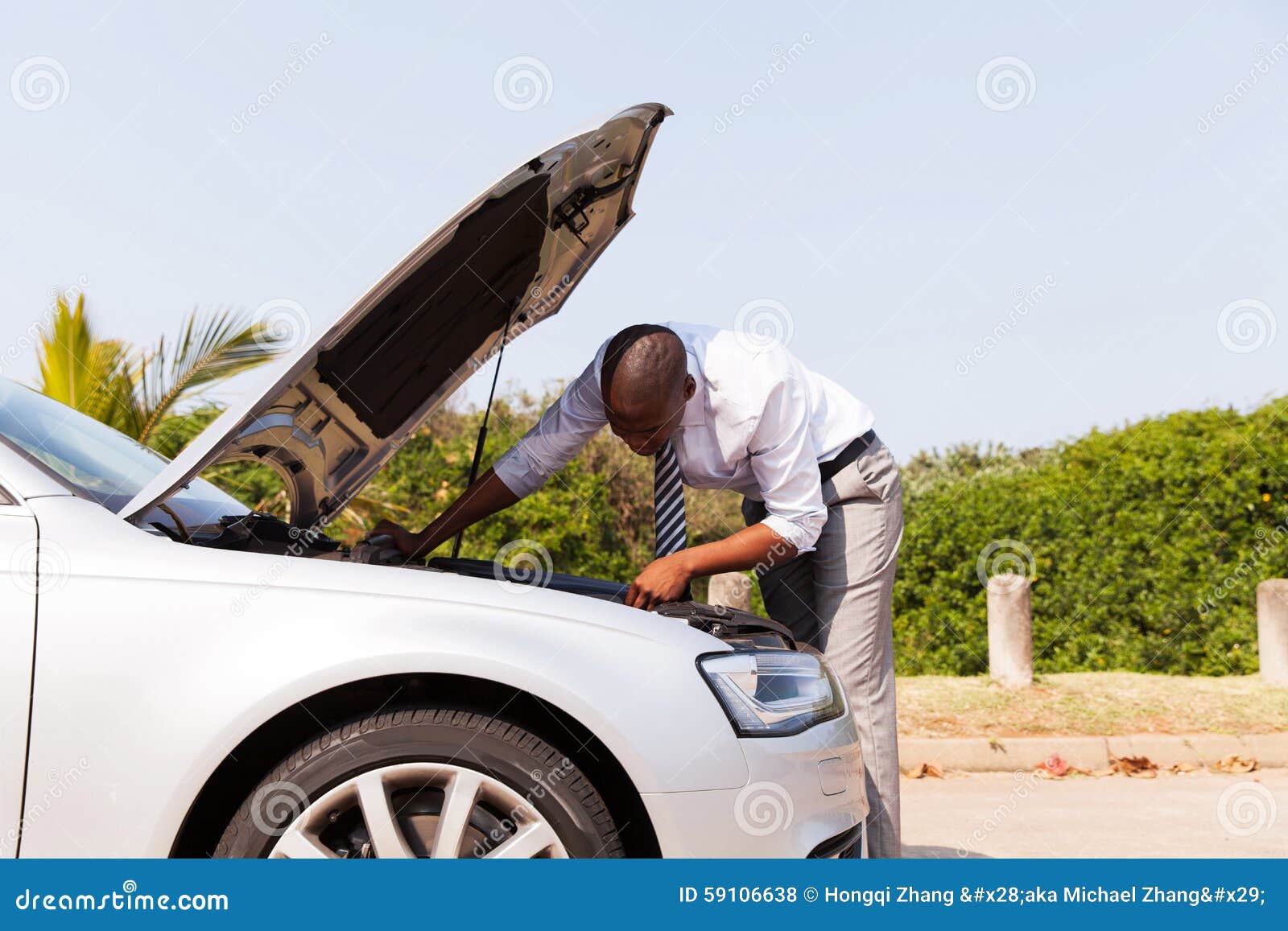 Broken down car engine stock photo. Image of engine, hood - 59106638