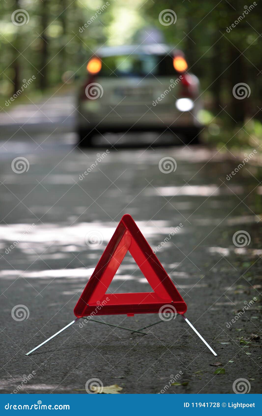 Broken Down Car on a Forest Road Stock Photo - Image of meadow, green ...