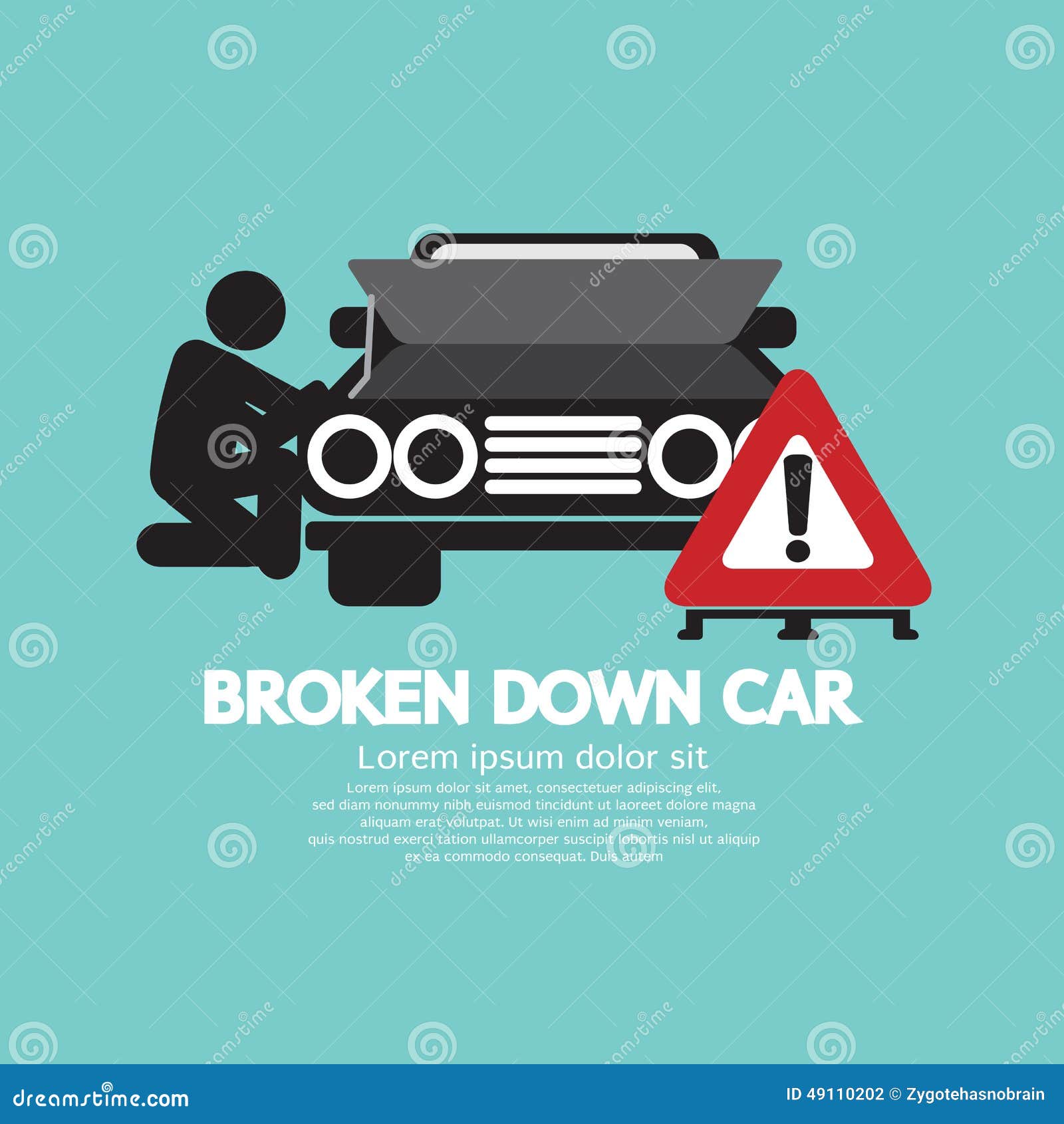 Broken Down Cartoon Car | CartoonDealer.com #42156807