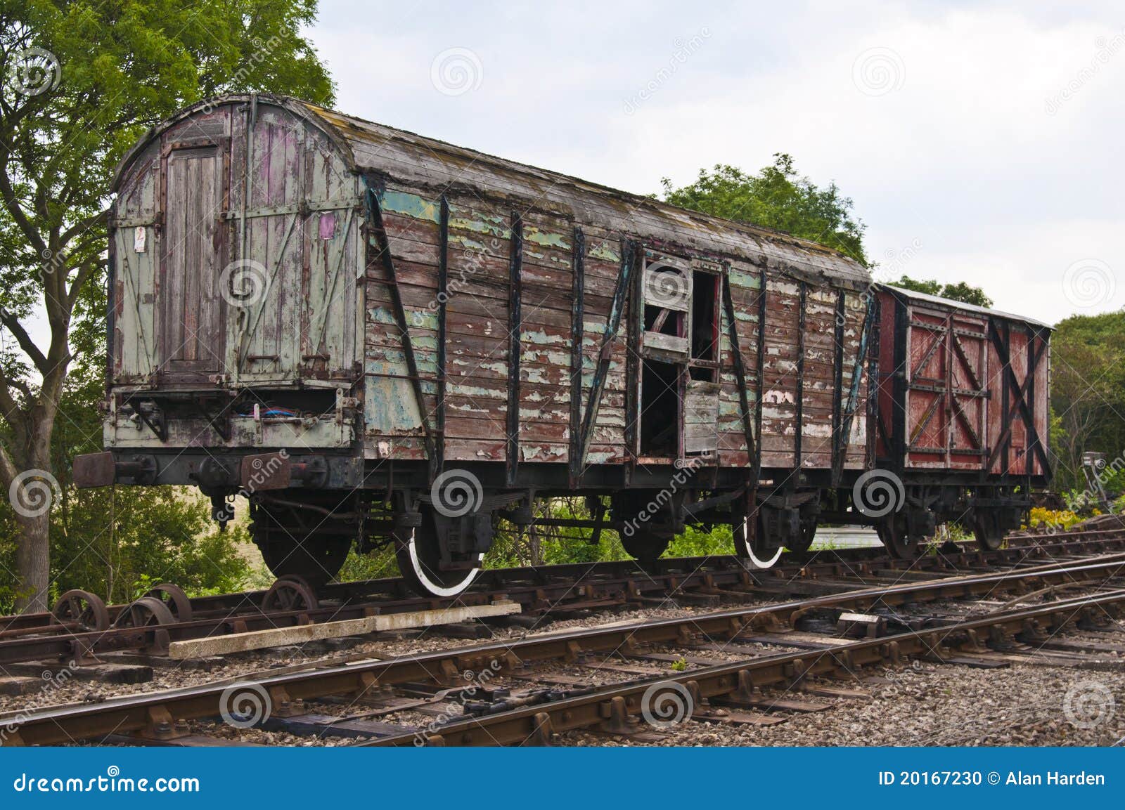 Broken Down Old Railway Wagons Stock Photo - Image of machine, antique ...