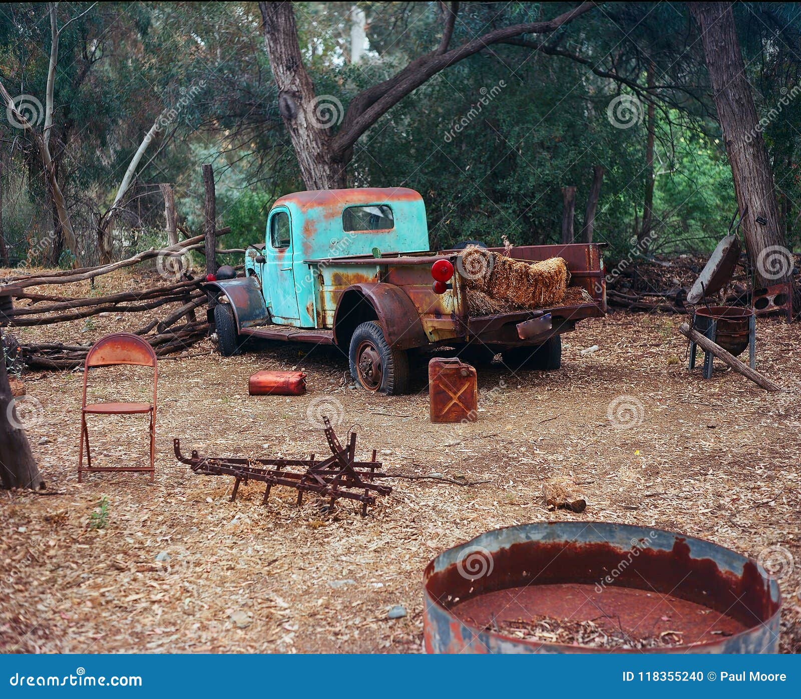 Broken down pickup truck stock photo. Image of trucking - 118355240