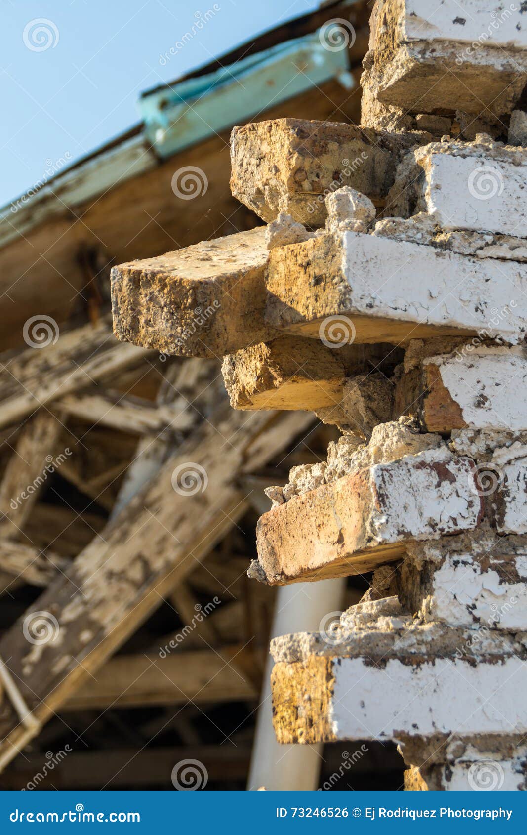 Broken Down Brick Wall