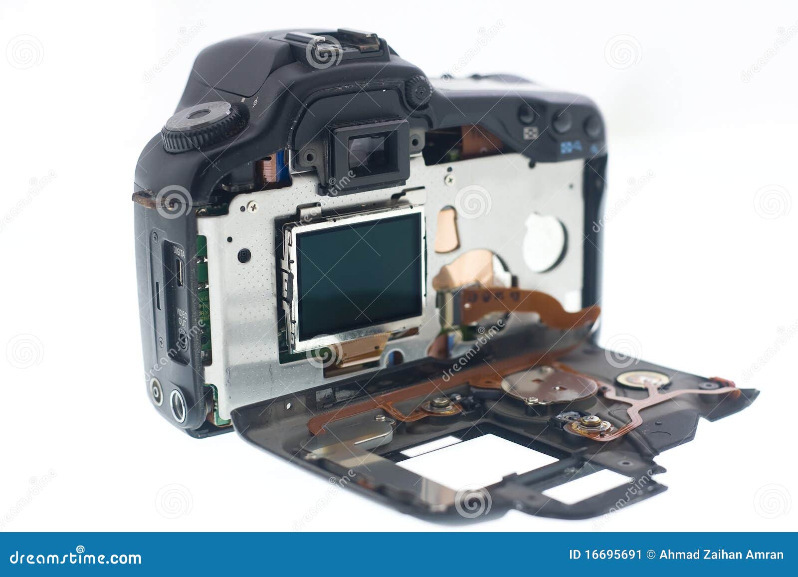 Broken dslr camera stock image. Image of photocamera - 16695691