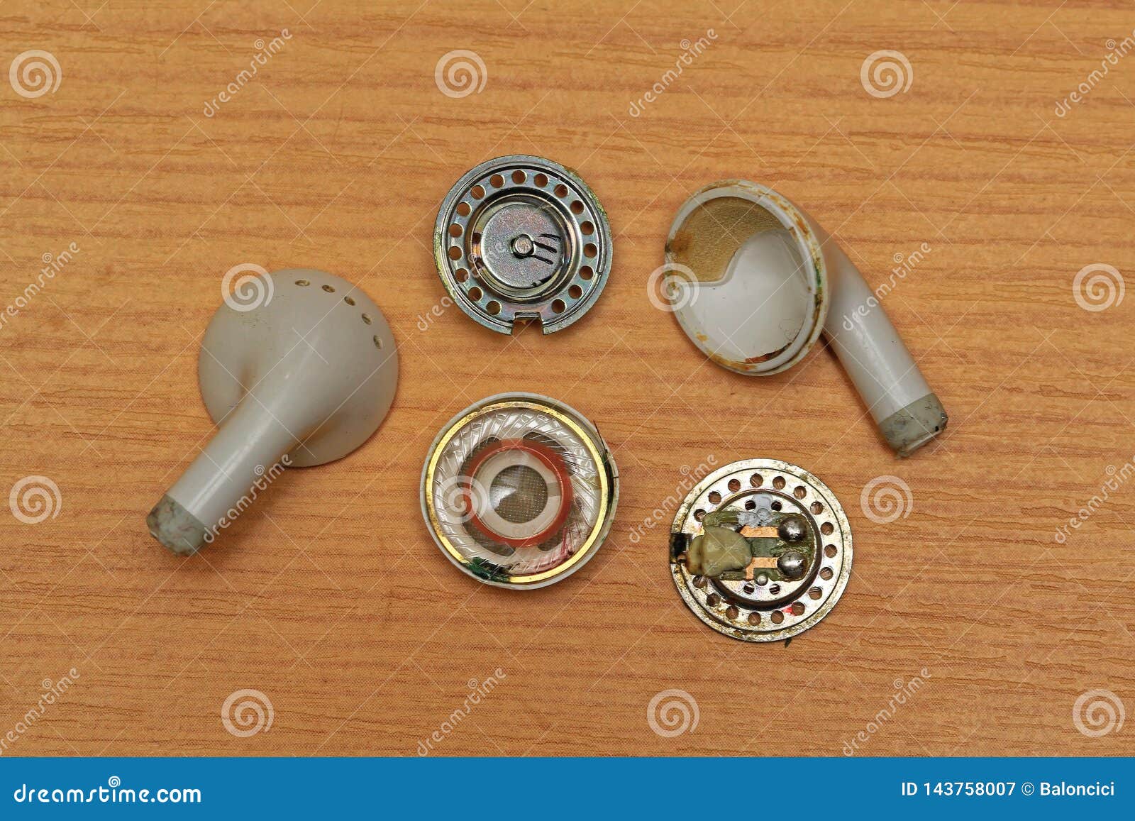 Broken Earphones stock image. Image of coil, foil, plastic - 143758007