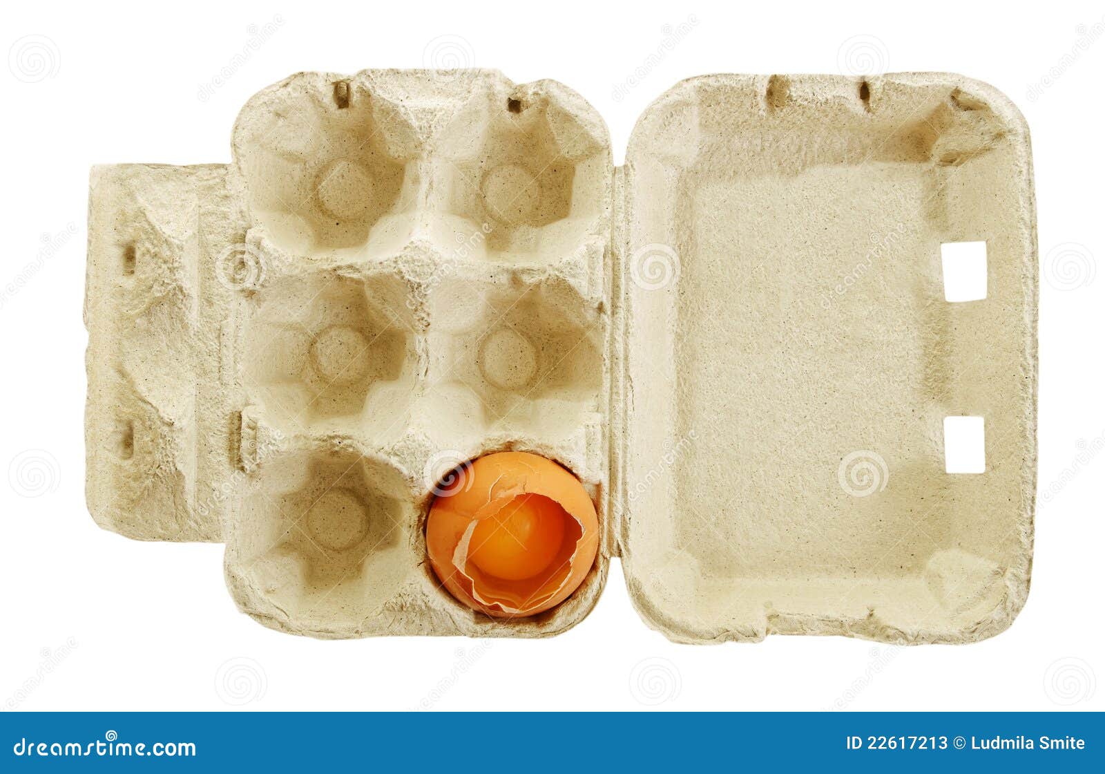 Broken egg in a box. stock image. Image of eggbox, background - 22617213