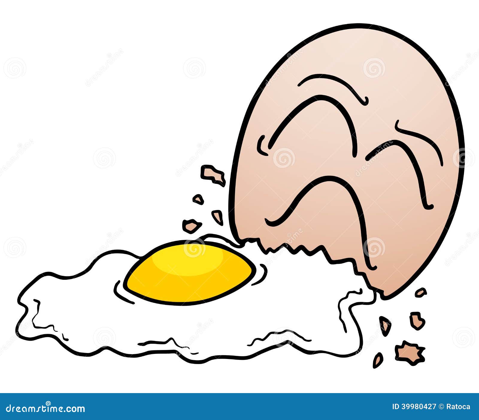 Broken Egg Cartoon Vector | CartoonDealer.com #39980427