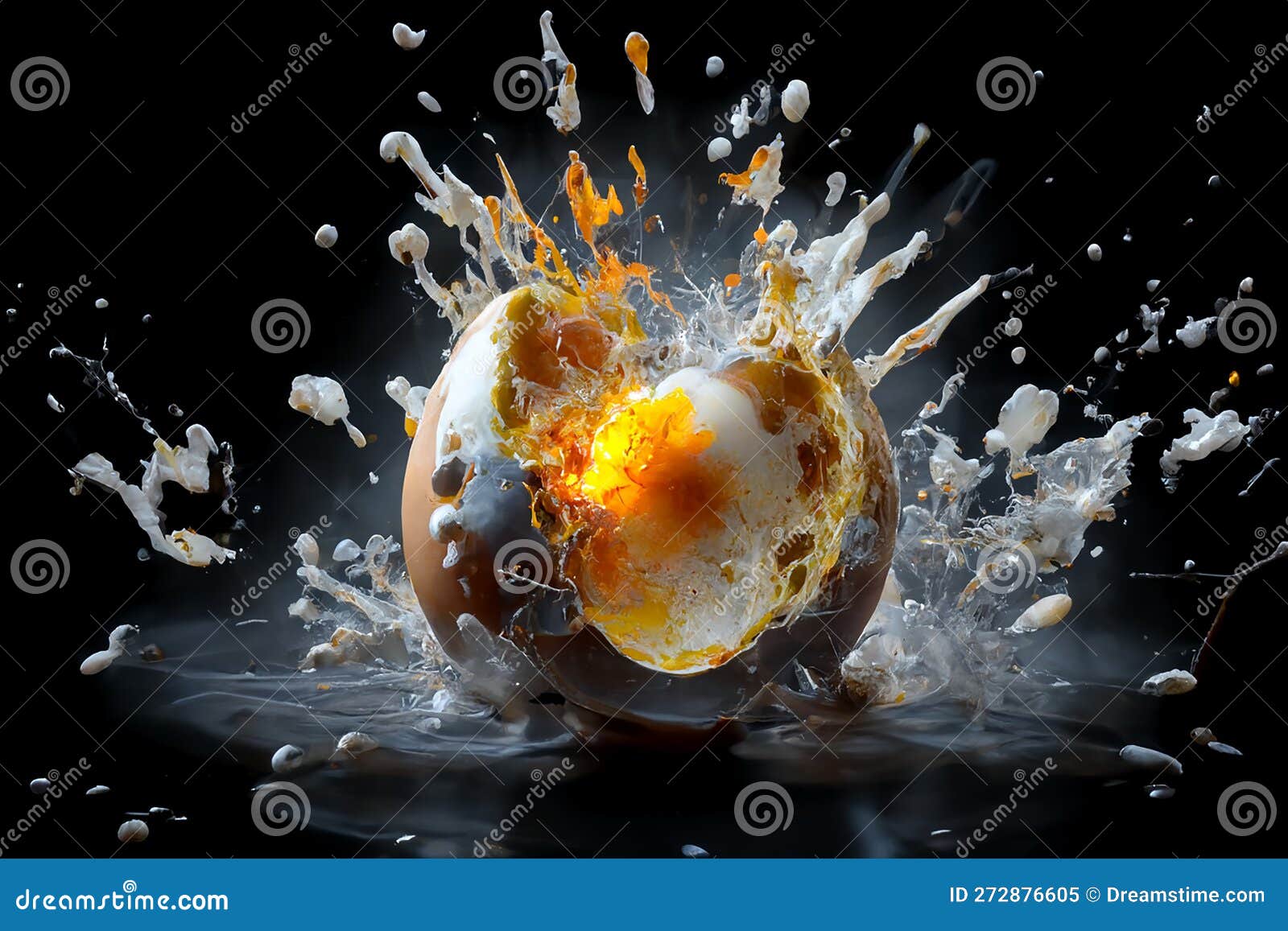 Broken Egg, Exploded Egg, Easter Egg Stock Illustration - Illustration ...