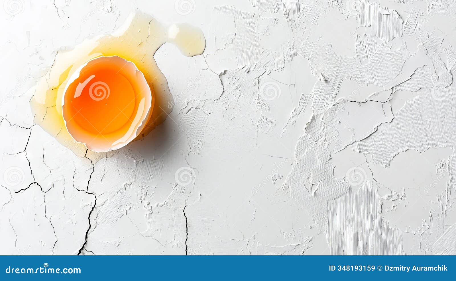 This Broken Egg Has a Cracked Shell and the Contents are Spilling Out ...