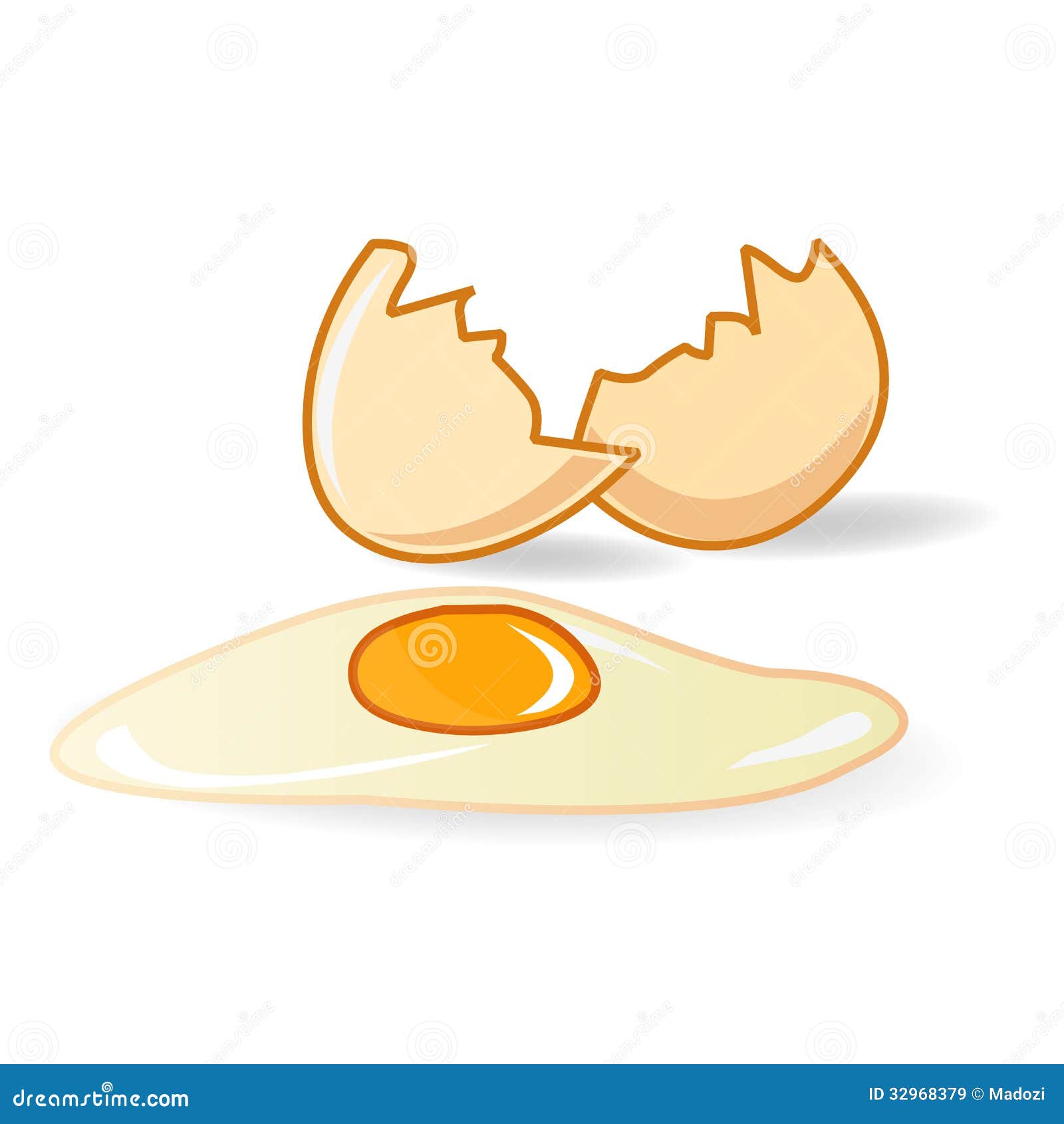 Broken Egg Isolated Illustration Stock Vector - Illustration of ...
