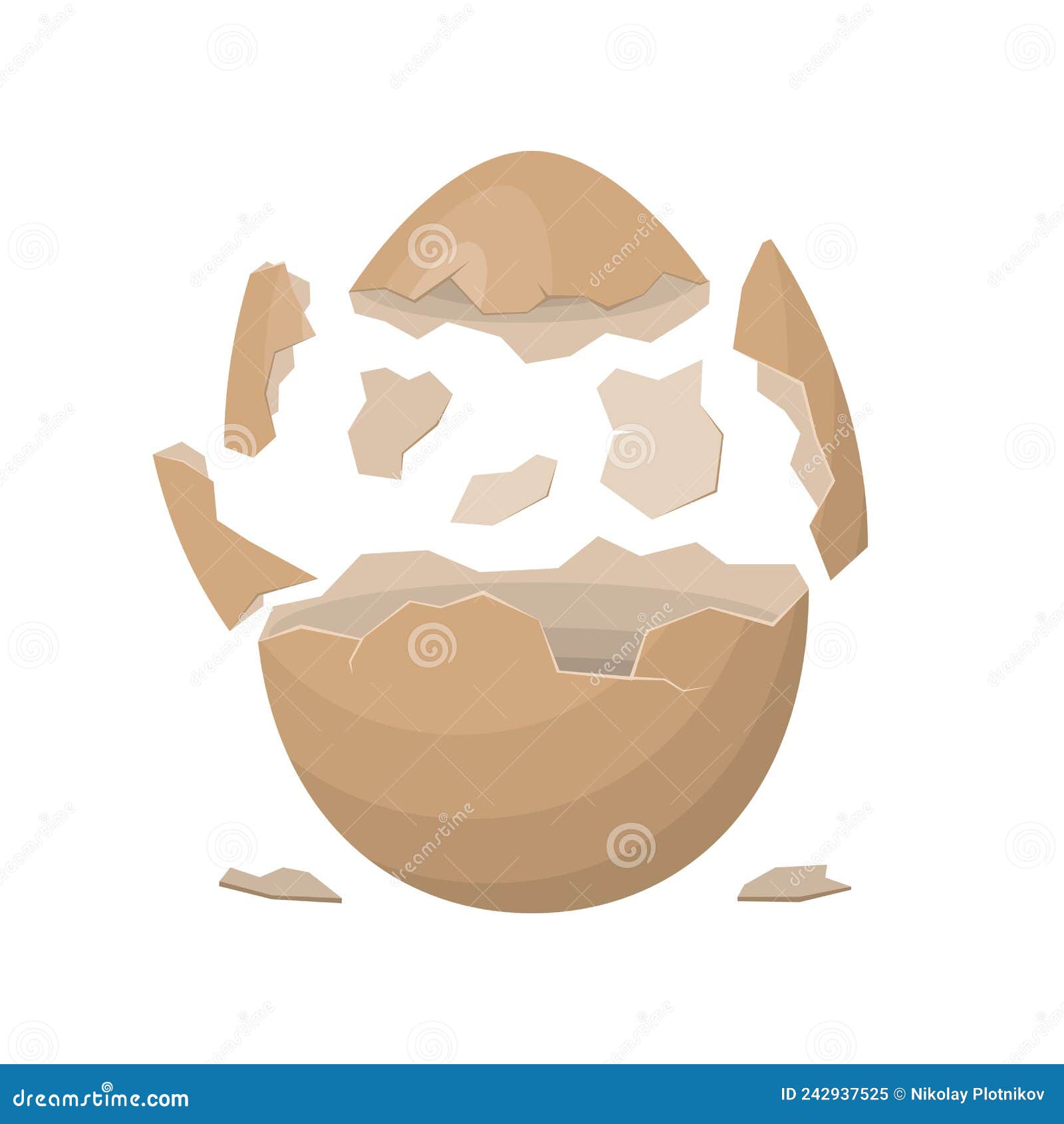 Farm Eggshell Icon Cartoon . Broken Duck Food Stock Photo ...