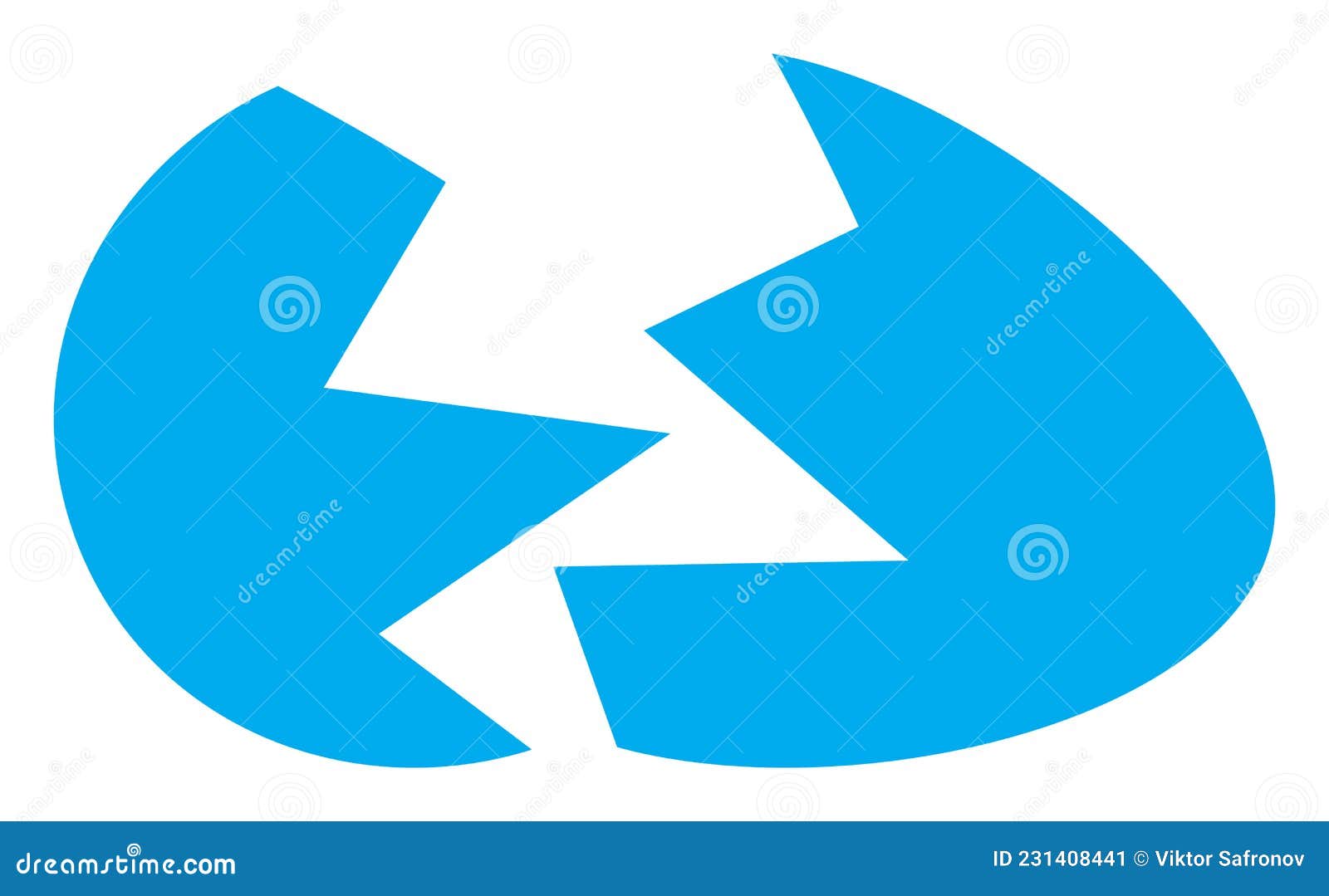 Vector Broken Egg Shell Flat Icon Image Stock Vector - Illustration of ...