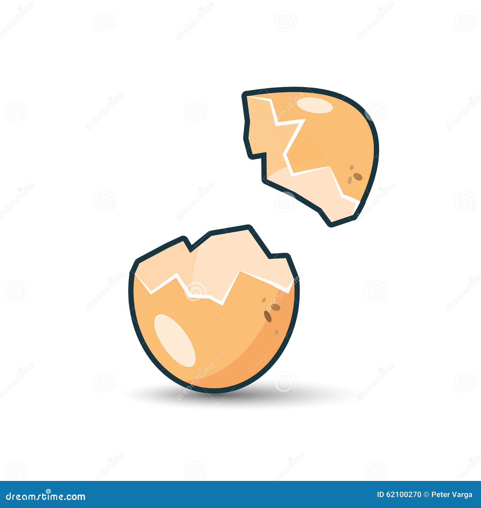 Broken Egg Shell Cartoon