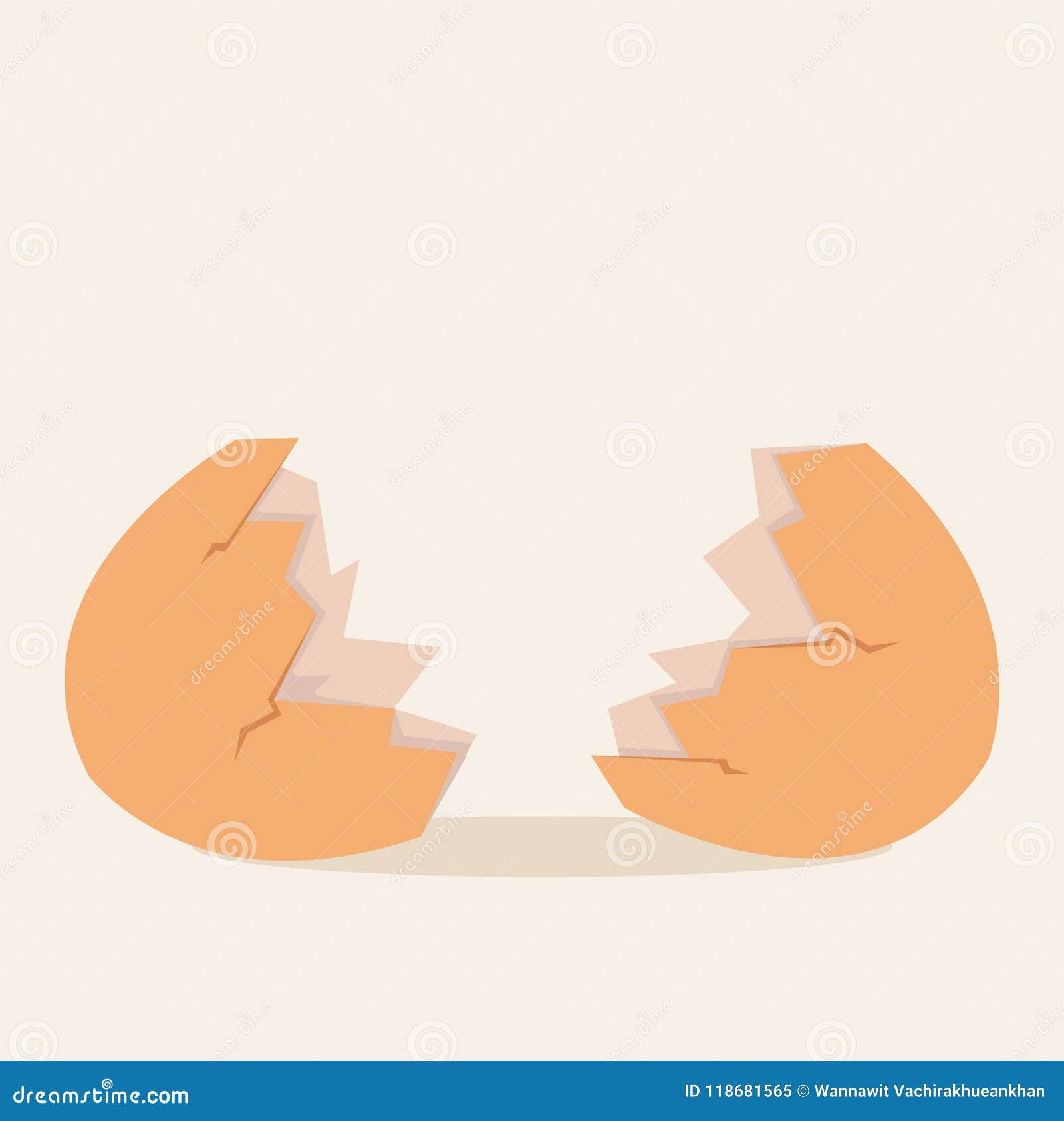 Broken egg shell vector stock vector. Illustration of clean - 118681565