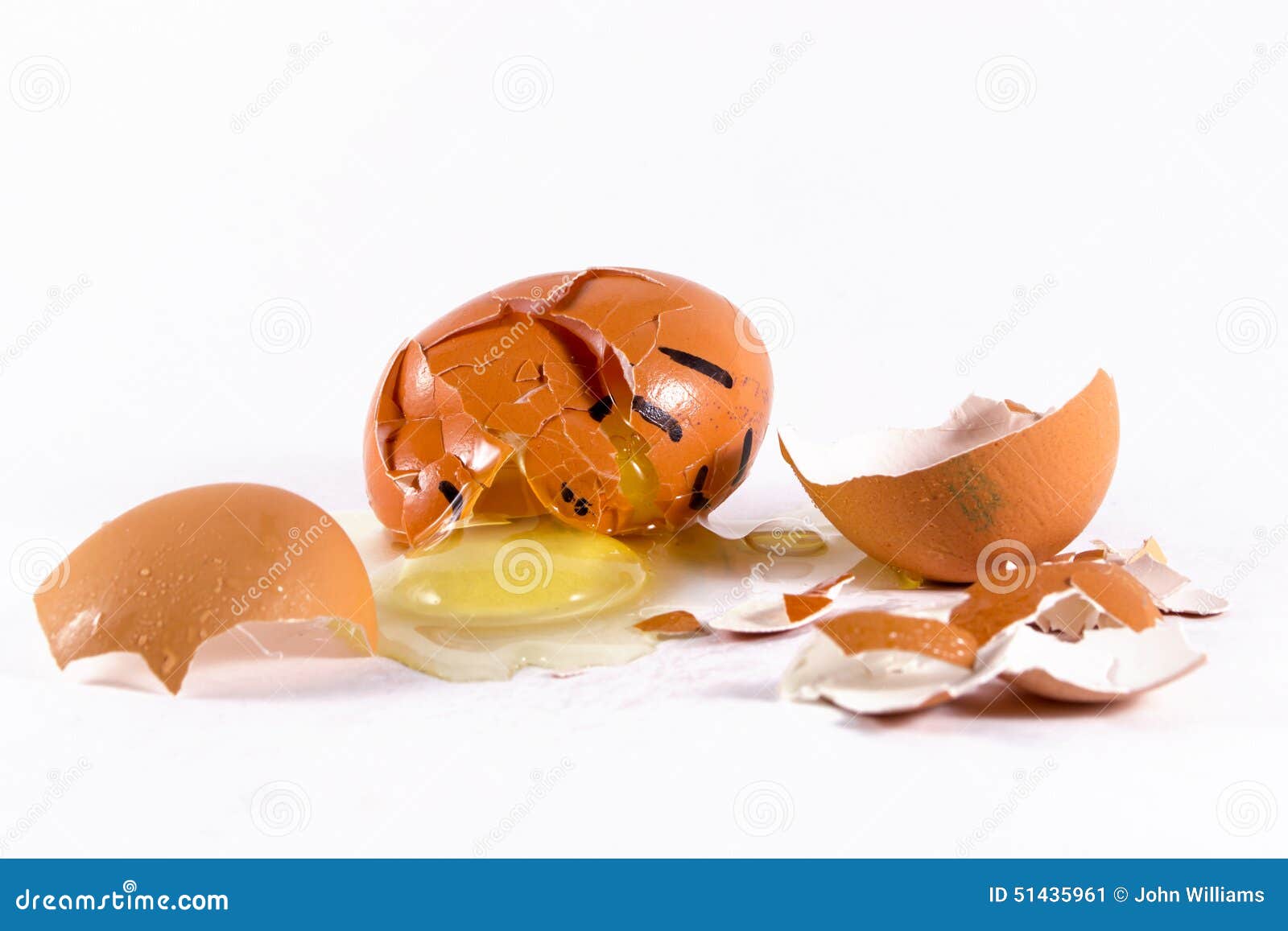 The Broken Egg Shell with Yolk Stock Image - Image of death, concept ...