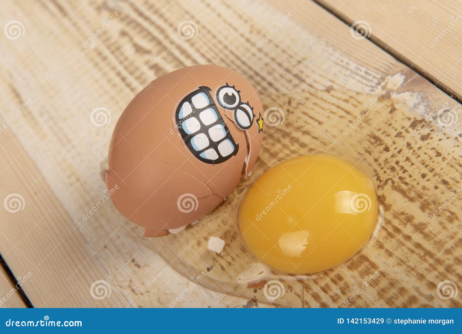 Broken Egg with Smiley Face Stock Image - Image of smashed, ideas ...