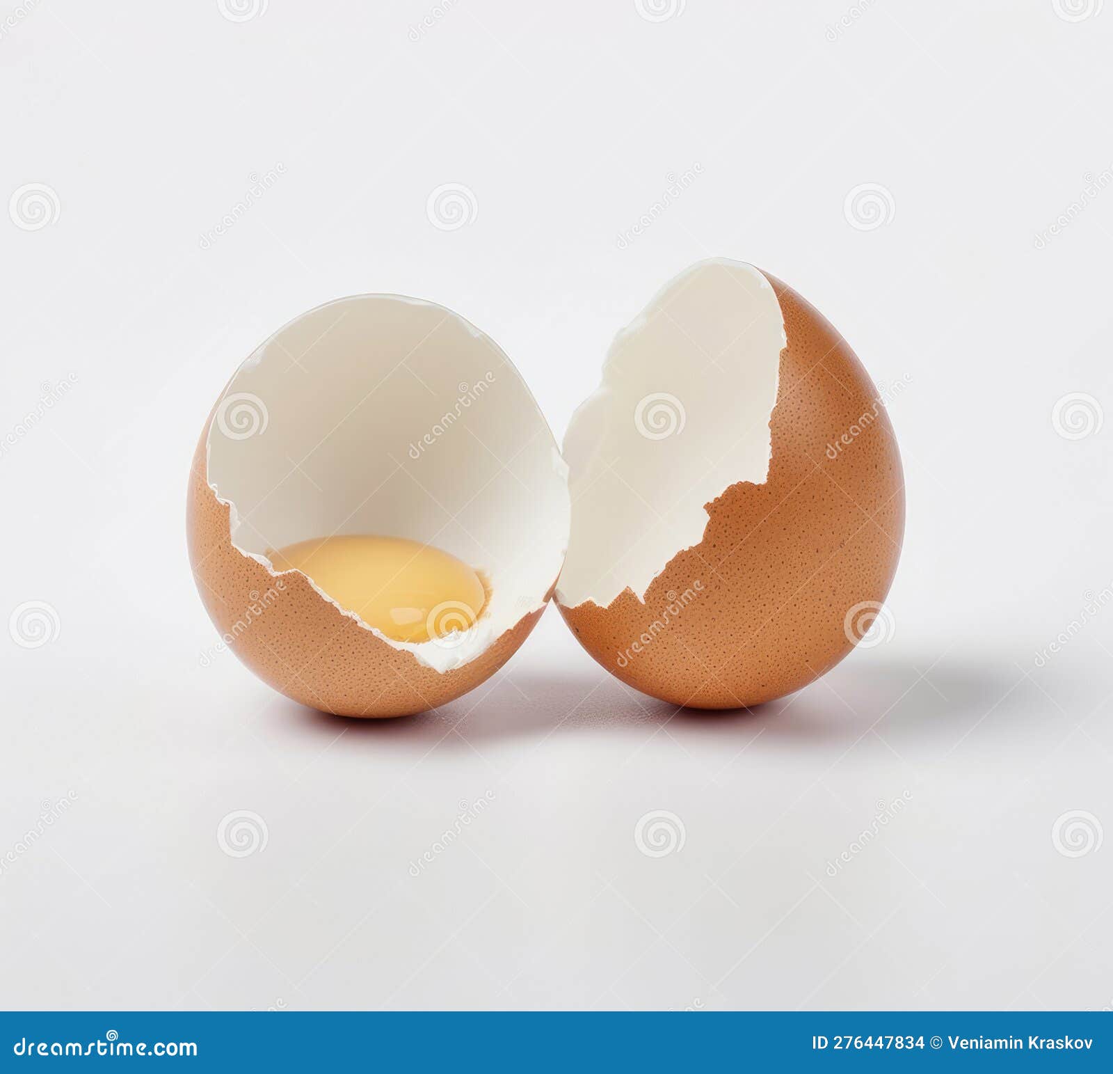 Broken Egg on a White Background Stock Illustration - Illustration of ...