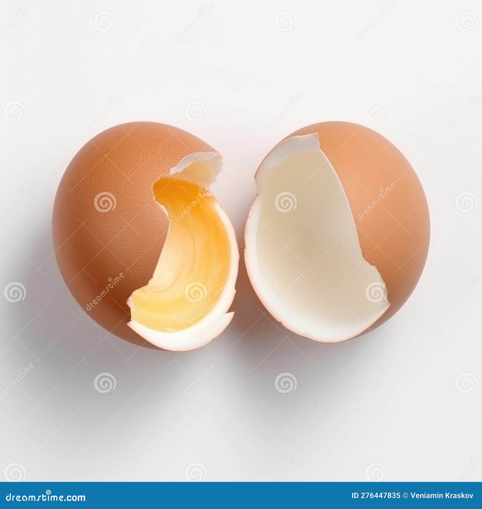 Broken Egg on a White Background Stock Illustration - Illustration of ...