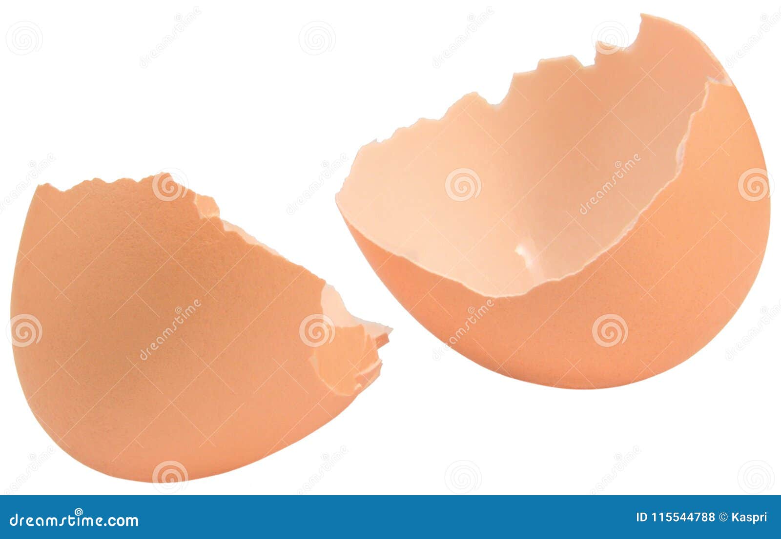 Broken Eggshell Closeup, Isolated Cracked Brown Empty Egg Shell Macro ...
