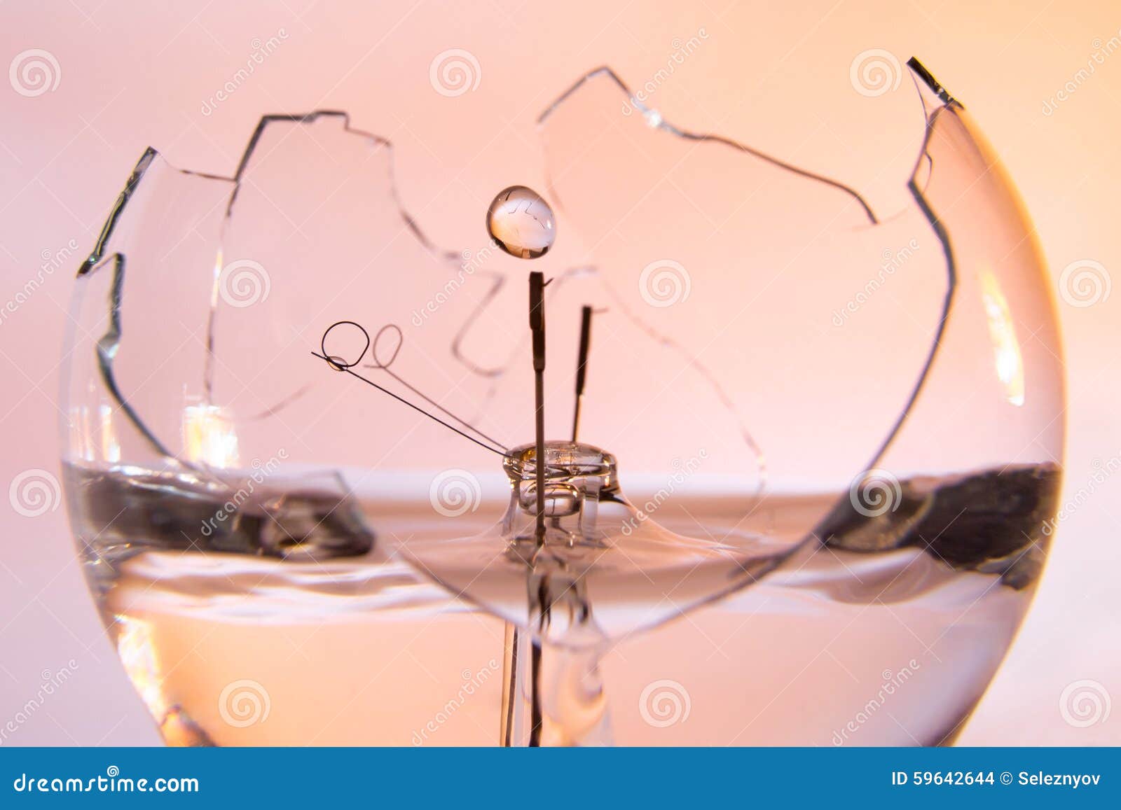 Broken electric lamp stock photo. Image of motion, raindrop - 59642644