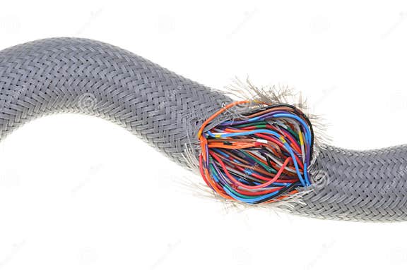 Broken electrical cable stock photo. Image of defect - 42799288