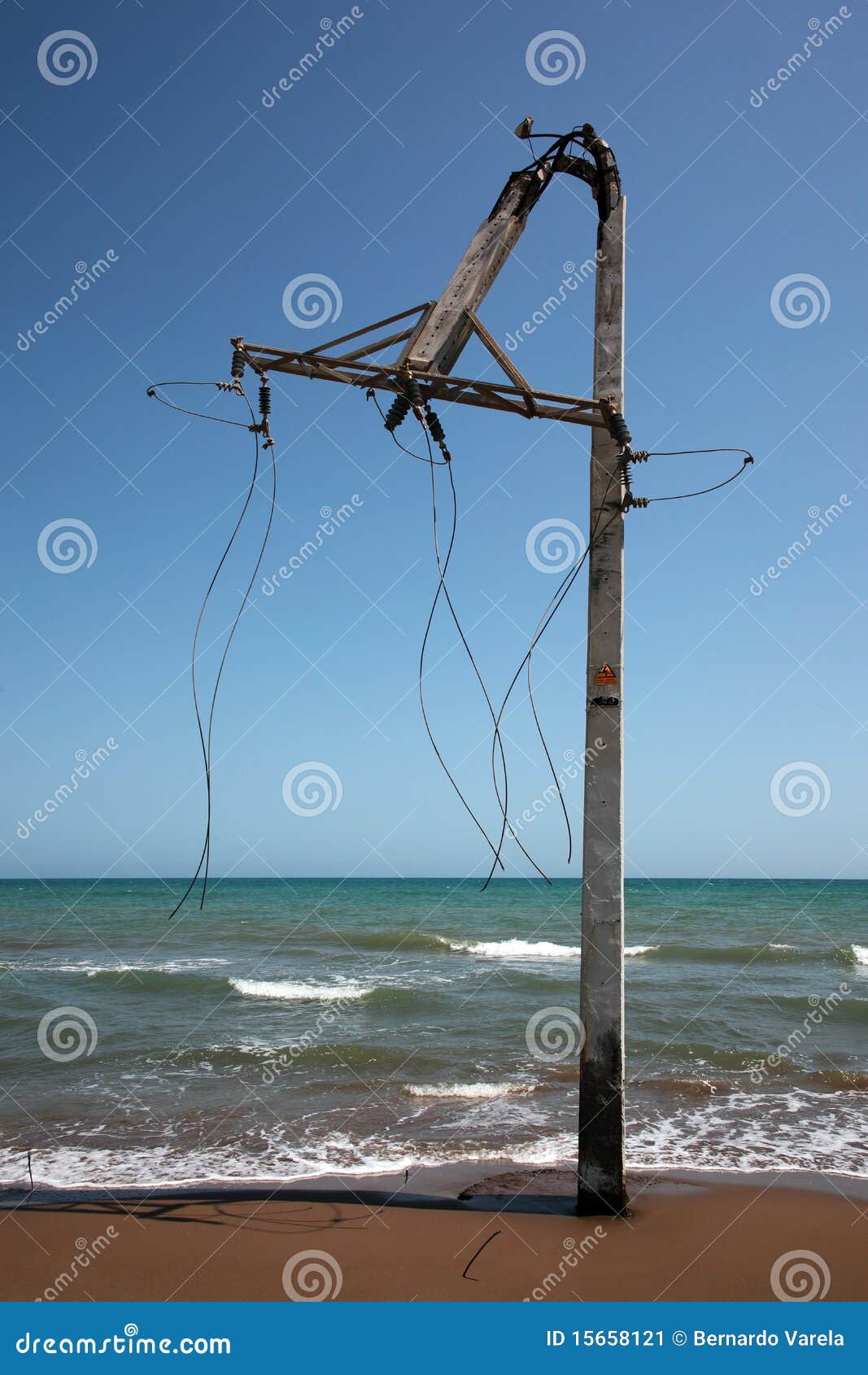 Broken Electrical Post Picture. Image: 15658121