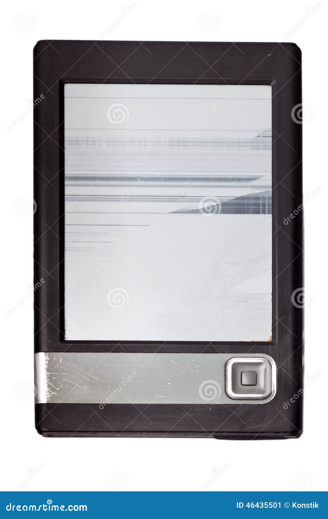 The Broken Electronic Book with the Rejected Screen Stock Image - Image ...