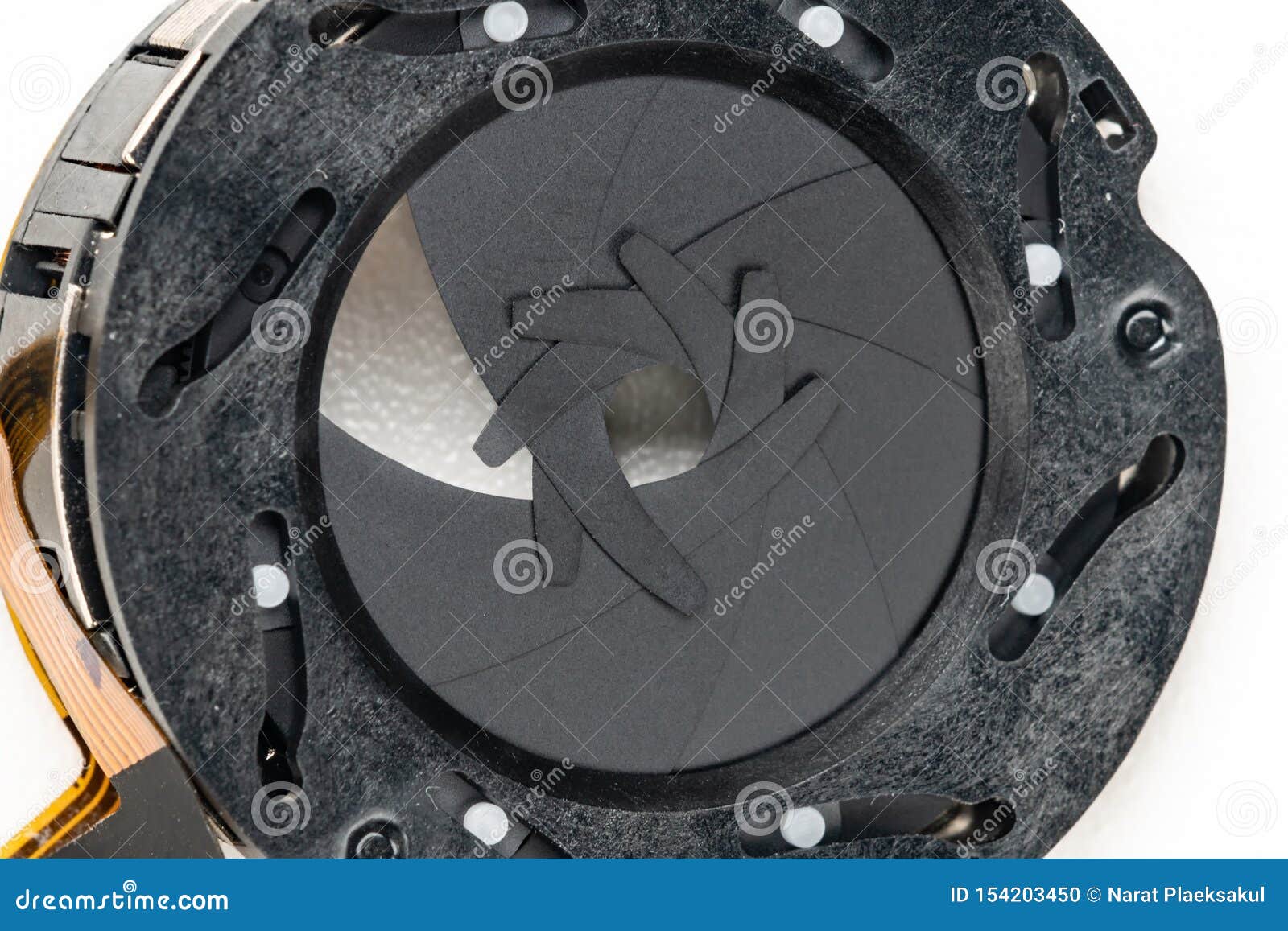 A Broken Electronic Control Aperture Diaphragm Stock Photo - Image of ...