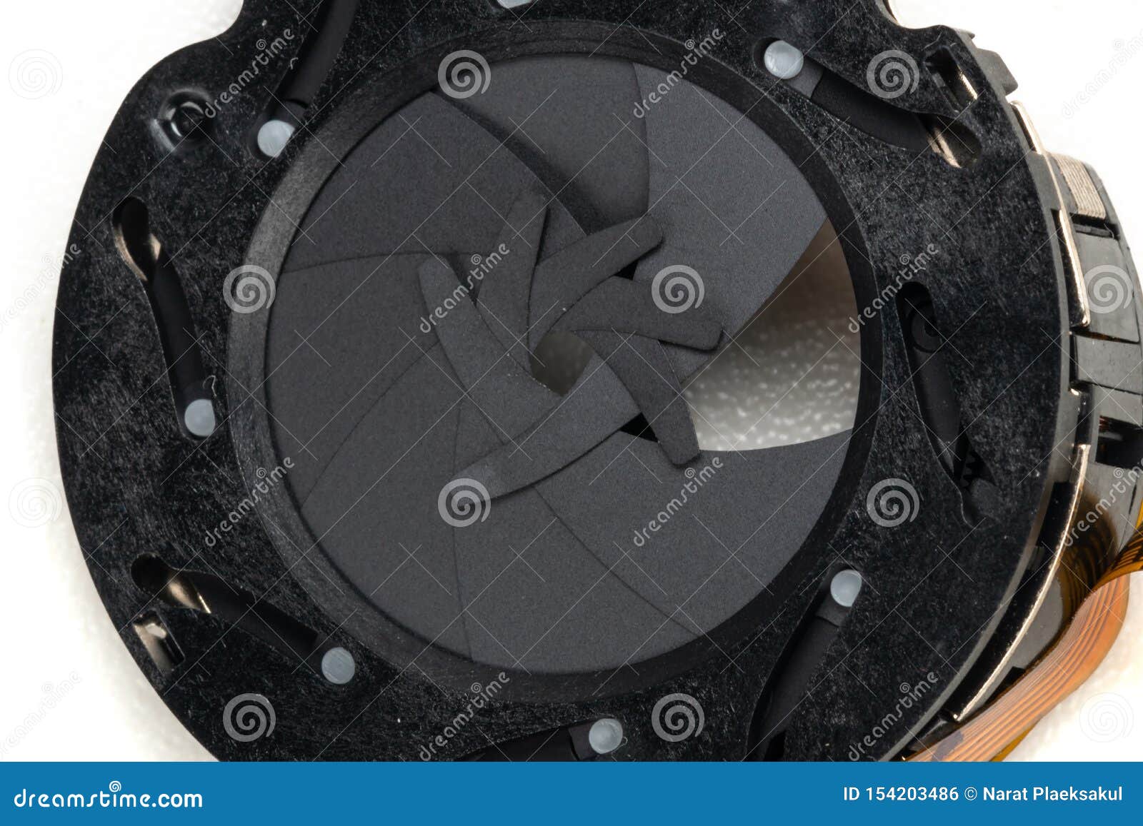 A Broken Electronic Control Aperture Diaphragm Stock Photo - Image of ...
