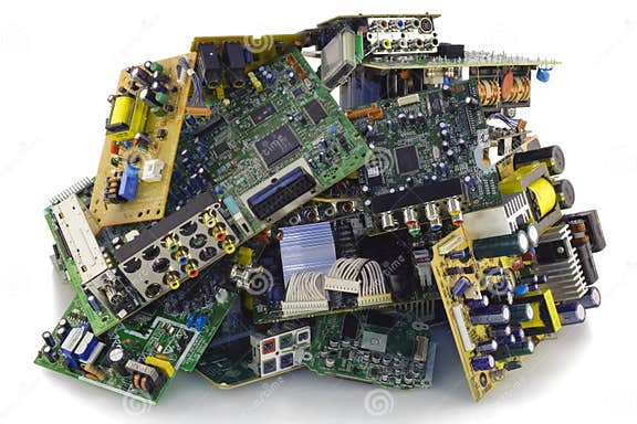 Broken Electronics on a Garbage Dump Stock Photo - Image of chips ...