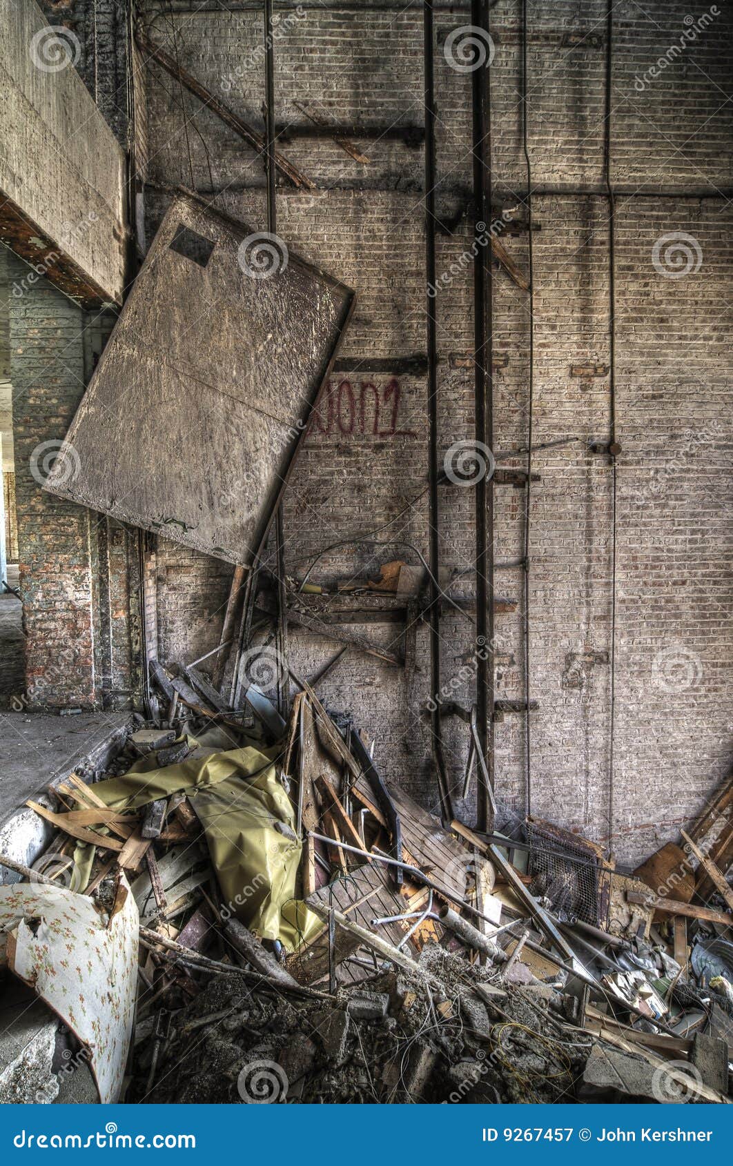 Broken Elevator Shaft stock image. Image of architecture - 9267457