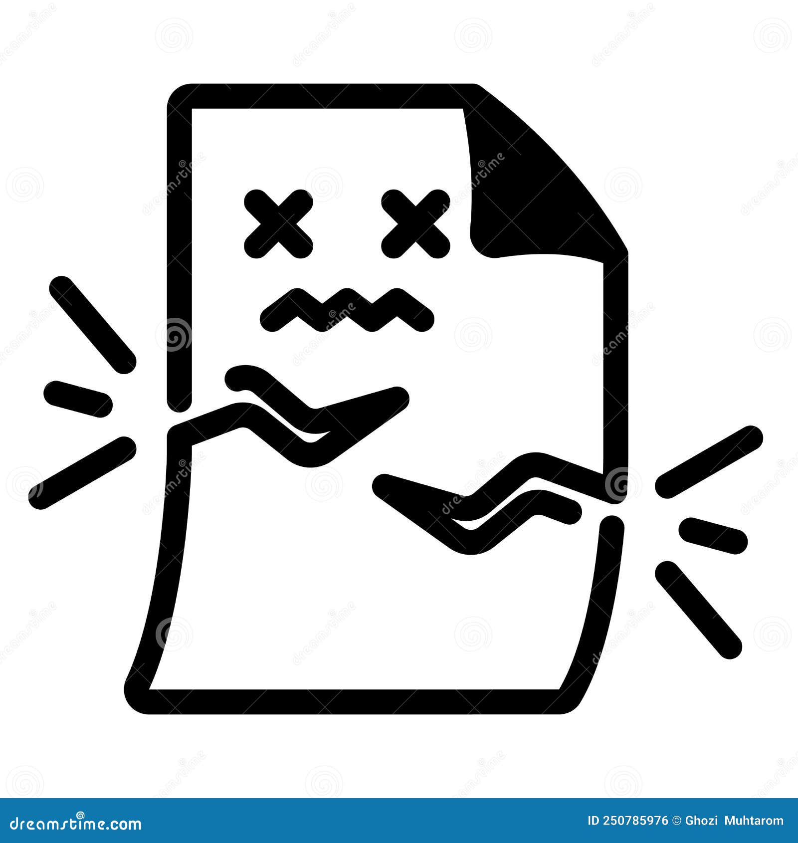 Broken Empty State Single Isolated Icon with Solid Shape Style Stock ...