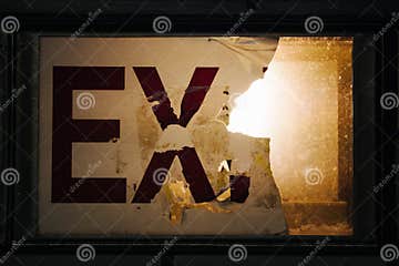 Broken Exit Sign stock image. Image of broken, exit, exboyfriend - 95228277