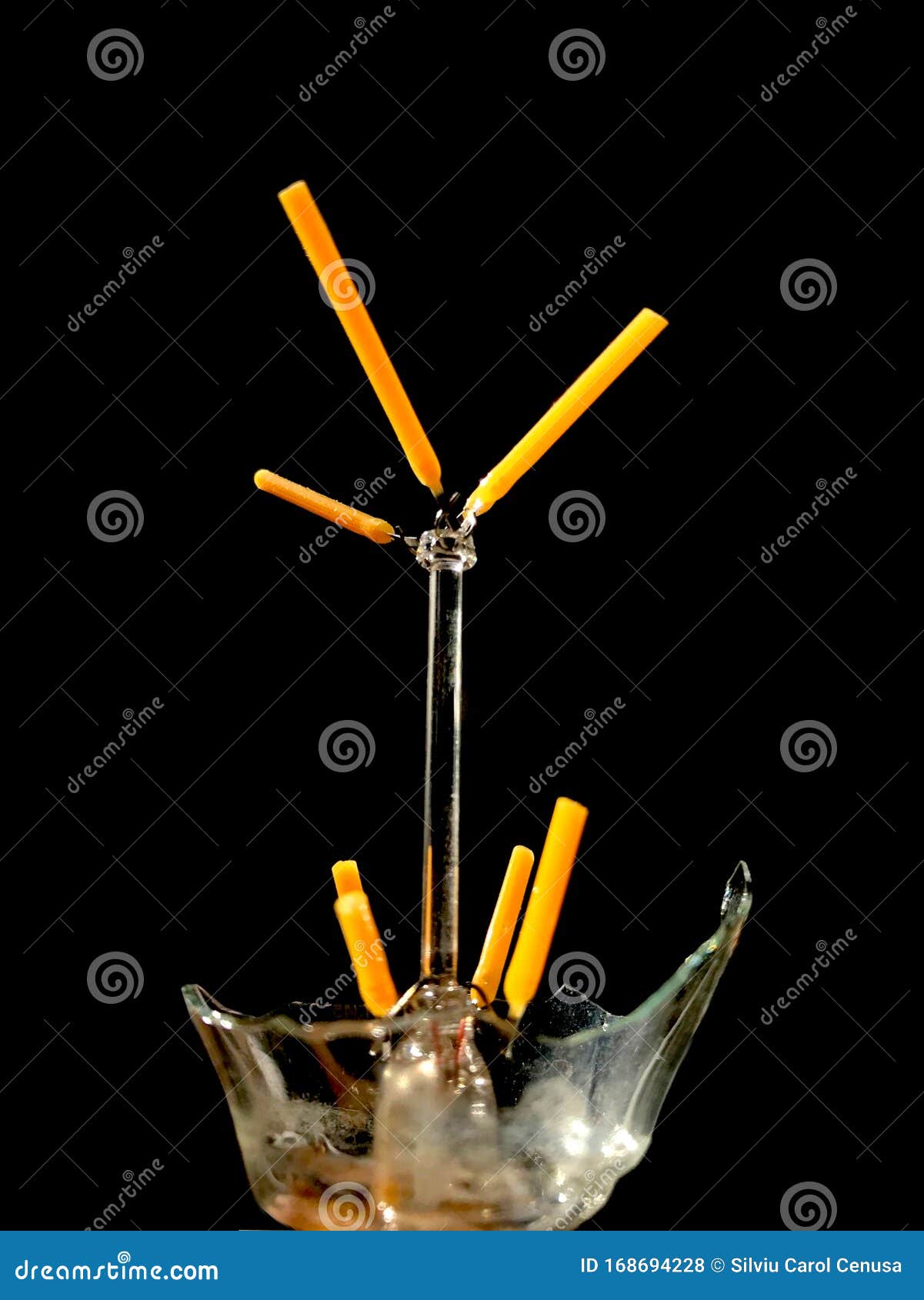 Broken, Exploded LED Lamp Inside Art Stock Photo - Image of light ...
