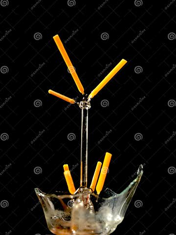 Broken, Exploded LED Lamp Inside Art Stock Photo - Image of light ...